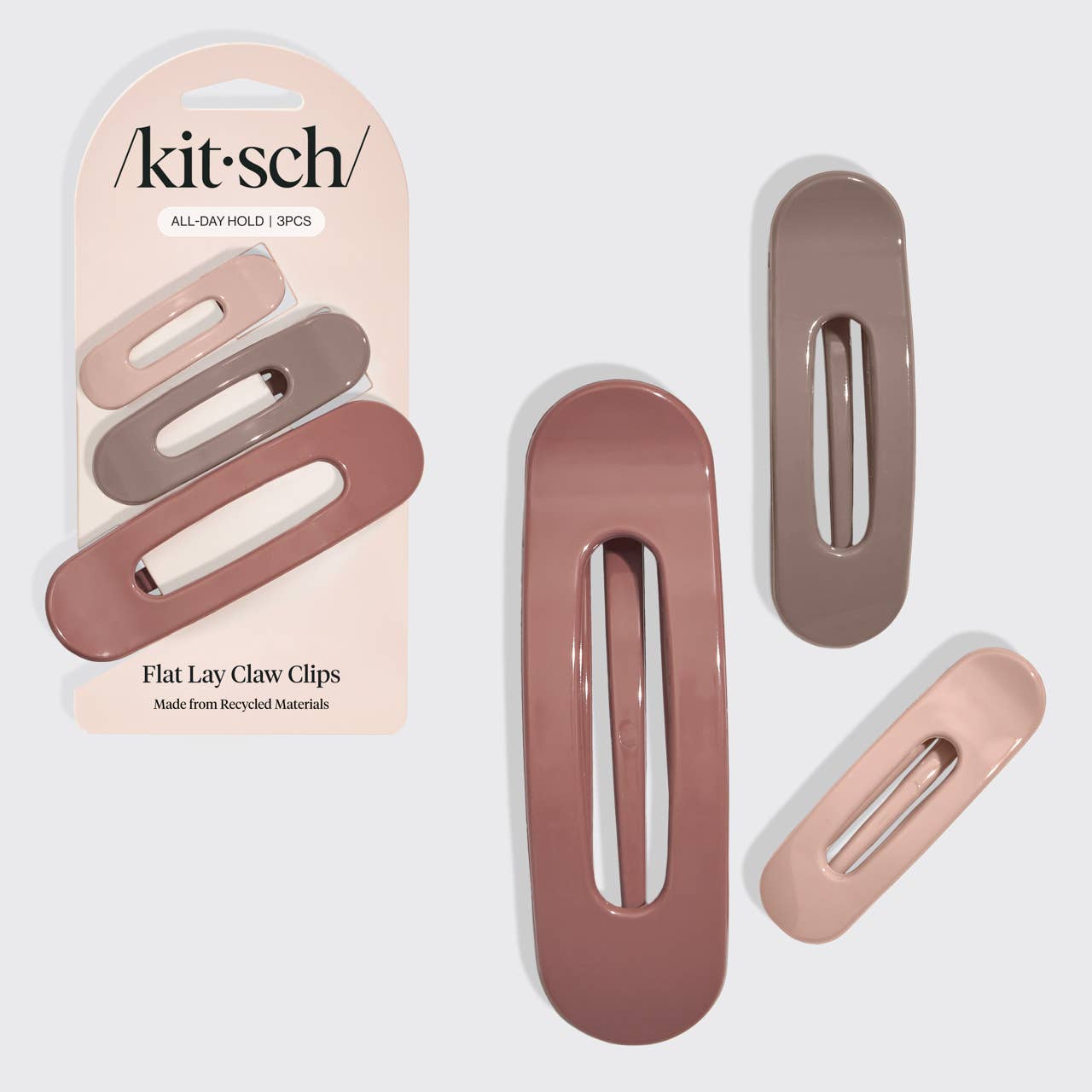 Flat Lay Claw Clip 3pc Flat - Ultra Glossy Terracotta – The Indigo Cottage